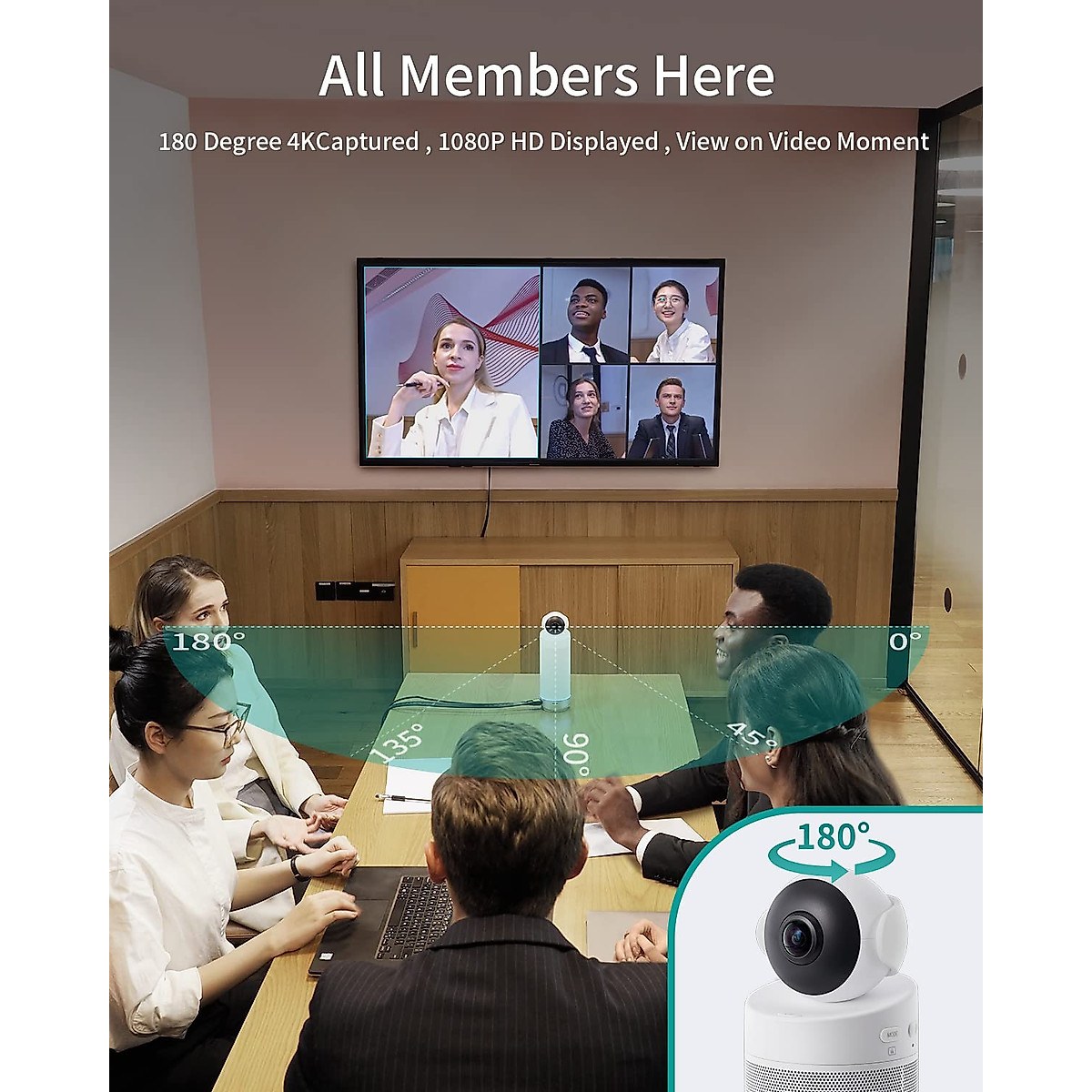KanDao Meeting S Ultra-Wide 180 Standalon Video Conference Camera with Conference System (257286)