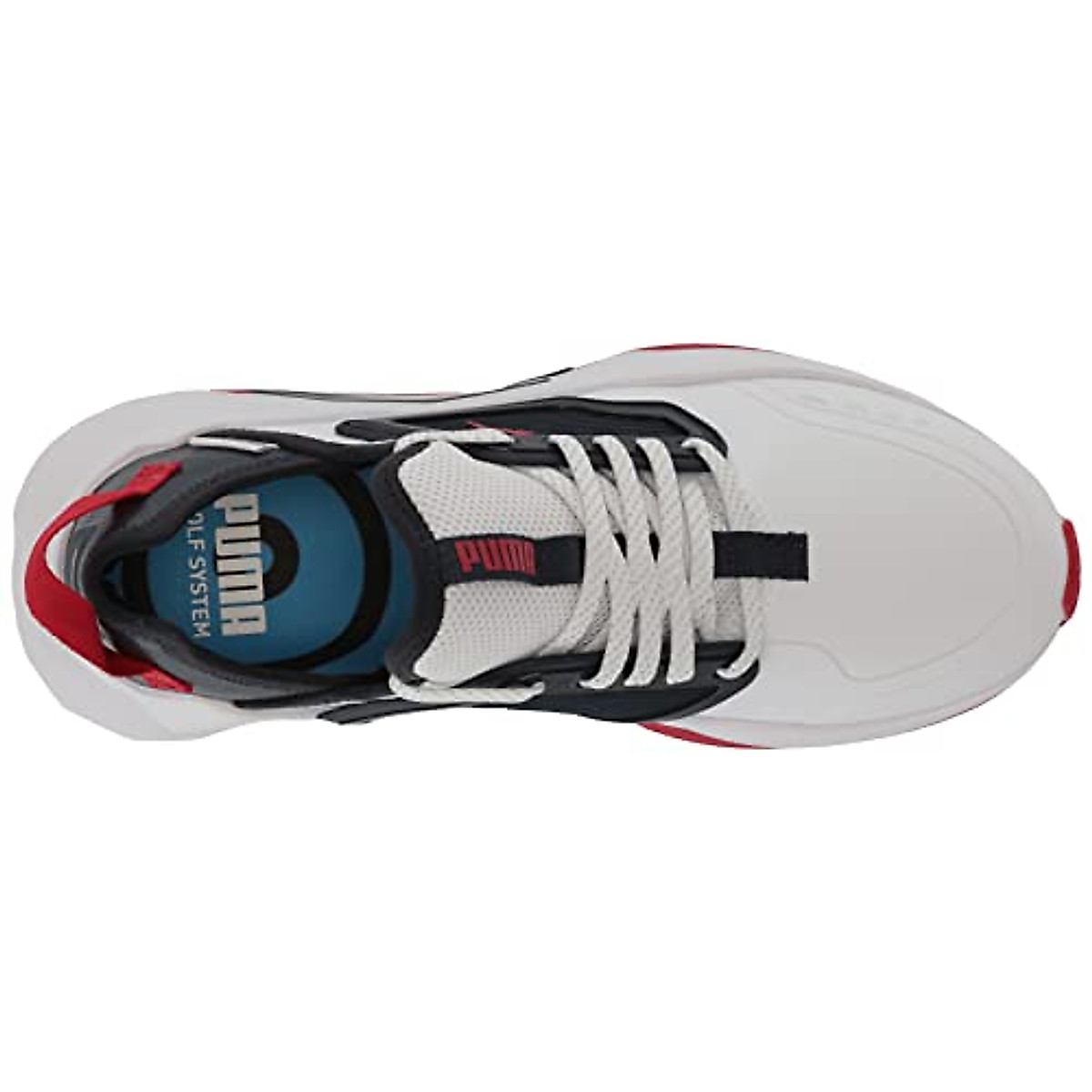 PUMA Men's Gs.One Golf Shoe, White/Navy Blazer/Ski Patrol, 11