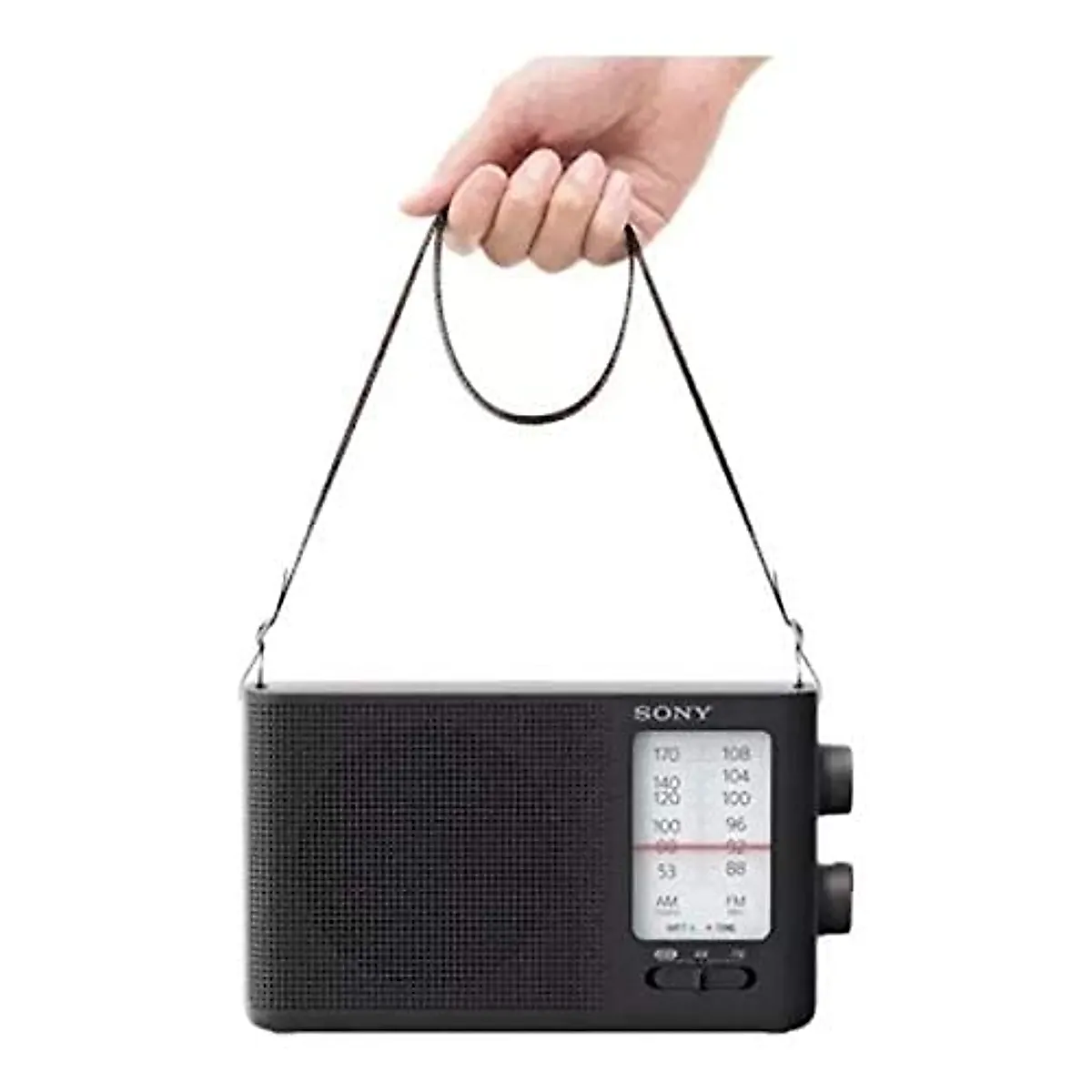 Sony Dual Band FM/AM Analog Portable Battery Radio Home Audio Radio Black (ICF-19)