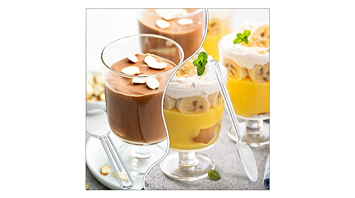 200 Pack Mini Dessert Cups with Spoons - Elegant Party Serving