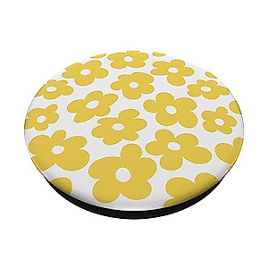 Aesthetic Yellow Flowers Retro Daisy PopSockets Standard PopGrip