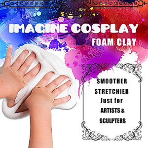 Sculpting and Cosplay Foam Clay, 300g of High Density Air Clay for Sculpting and Molding into Fun Projects and Cosplay Props. Foam Clay is Lightweight, Flexible, Easy to: Mold, Sand and Paint.
