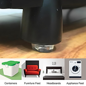 Door Stopper Wall Protector [4 Pack] - Clear Self Adhesive Rubber Door Bumpers. Prevent Damage to Walls from Door Knobs Handles - Door Stop