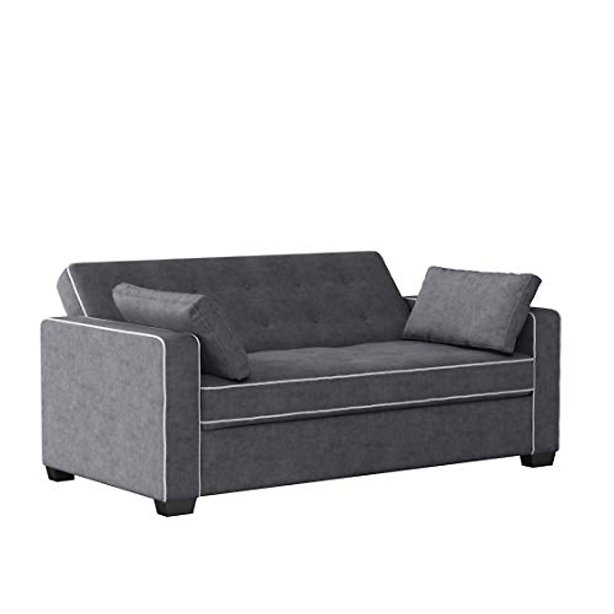 Serta Convertible Sofa, Charcoal
