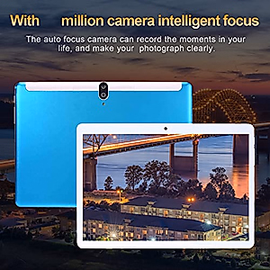 Tablet 10.1", All-New Fire 1GB+16GB Tablets Dual Camera HD Touchscreen Tablets PC, IPS HD Screen, 4000 mAh Long Battery Life, WiFi-Bluetooth Unlocked Phablet, Gift for Kids & Friends (Blue)