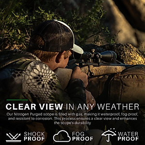 Mueller Optics MAPV451440, All Purpose Scope, 4.5-14 x 40, 1in Tube Size, Wide-Angle Field of View, Water-Proof, Fog-Proof and Shock-Proof