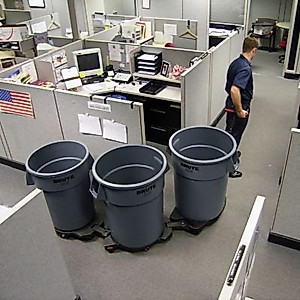 Rubbermaid Commercial Brute Trainable Dolly, 250-Pound Capacity, Black (FG265103BLA)