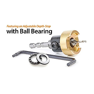 Amana Tool - 55338 Carbide Tipped 82° Countersink with Adjustable Depth Stop