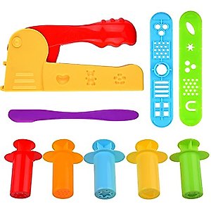 Kare & Kind Set of 9 pcs Smart Dough Tools Kit with Extruder Machine/Extruder Tools (Extruder Machine + Extruder Tools)… (Extruder Machine + Extruder Tools - 9 pcs) (Extruder Machine + Tools - 9 pcs)