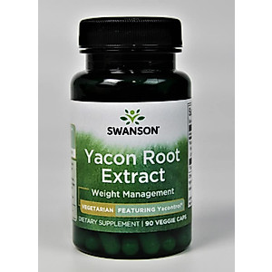 Swanson Yacontrol Yacon Root Extract 4:1 100 Milligrams 90 Veg Capsules (4 Pack)