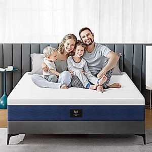 VICTORAGE 10 Inch Gel Memory Foam Mattress, Cooling Gel Bed Mattress, CertiPUR-US Certified, Mattress in a Box, Pressure Relief, Made in USA, Medium Plush, Queen Size Memory Foam Mattress