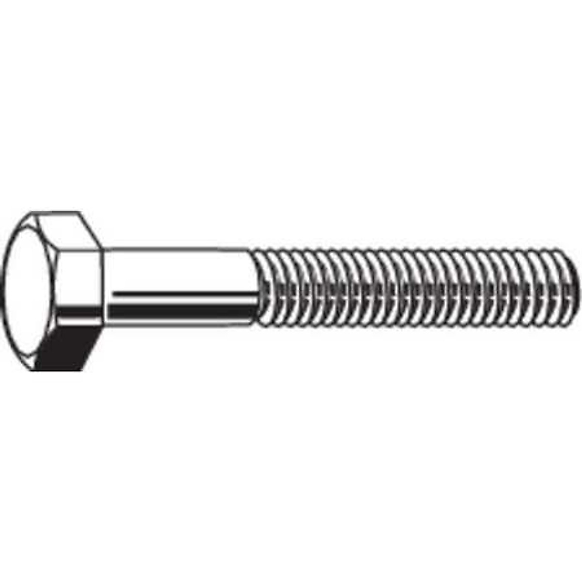 9/16"-12 x 5" Grade 8 Plain Hex Head Cap Screw, 5 pk.