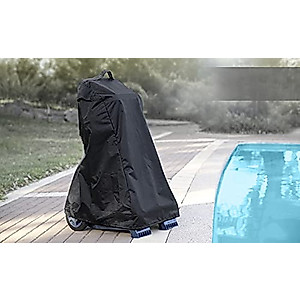 SELUGOVE Pool Cleaner Caddy Cover, Robotic Pool Cleaner Cover, Waterproof and Dustproof, with Windproof Elastic Hem, ,Fits Most Brands Robotic Pool Cleaner（Black）