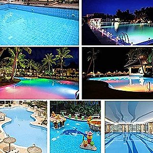 Wosune Landscape Lights, Pool Light Practical for Underwater Lighting for Garden Engineering Design for Public Fountain Squares for Courtyard Swimming Pools(SL-8001)