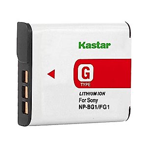 Kastar Replacement Sony NP-BG1 Lithium Ion Camera Battery for Sony DSC-H9 DSC-H7 DSC-H3 DSC-H50 DSC-W30 DSC-W35 DSC-W50 DSC-W55 DSC-W70 Digital Cameras