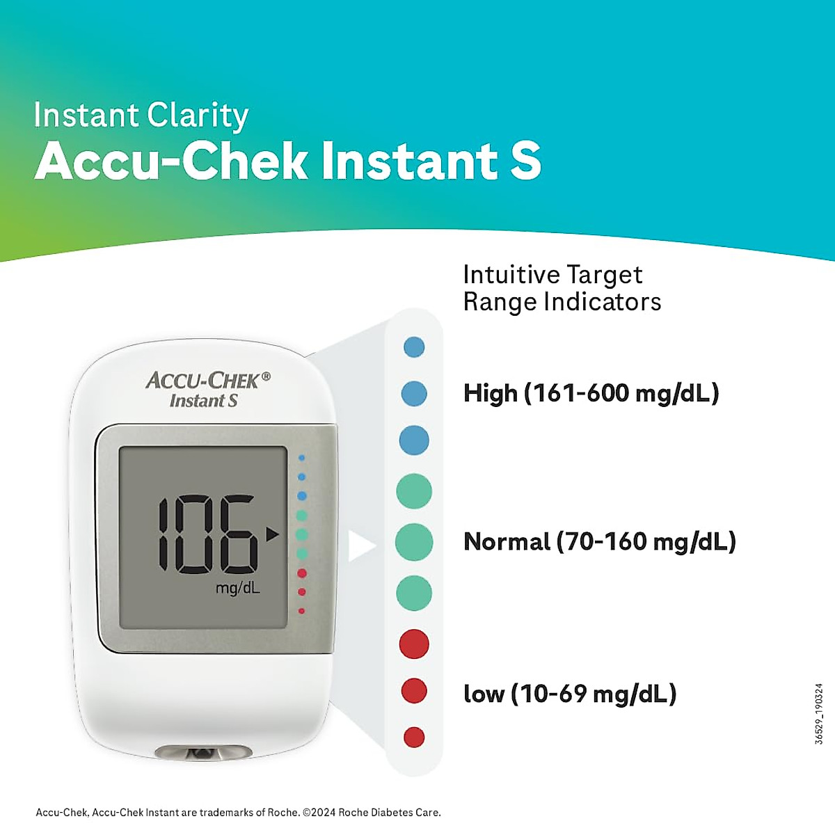 Accu-Chek Instant S Glucometer with Free Test Strips, 10 Count (White)