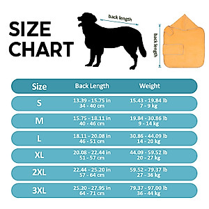 Avont Dog Bathrobe - Super Absorbent Pet Drying Towel Bath Robes After Bath Shower Swim Wet Walk for Puppies -Yellow(S)