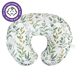 Boppy Original Nursing Pillow, Green Foliage, Ergonomic Nursing Essentials for Bottle and Breastfeeding, Firm Fiber Fill, with Removable Pillow Cover, Machine Washable