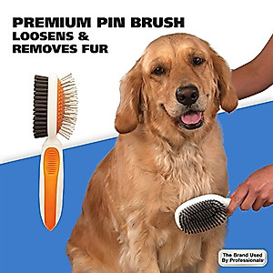 Wahl Groom Pro Pet Clipper Combo Kit for Thick, Heavy Coats with Nail Clippers & Double Sided Pin Bristle Brush - Model 9308-100