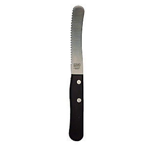 The Kosher Cook Black Spreading Knife - 4.5” Serrated Spreading Kitchen Knife - Color Coded Kitchen Tools