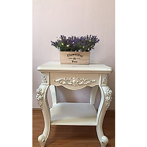 SNOWSTORM Artificial Flower Lavender Potted Plant with Silk Flower for Home Decor Wedding Garden Office Patio Decoration Table Centerpieces