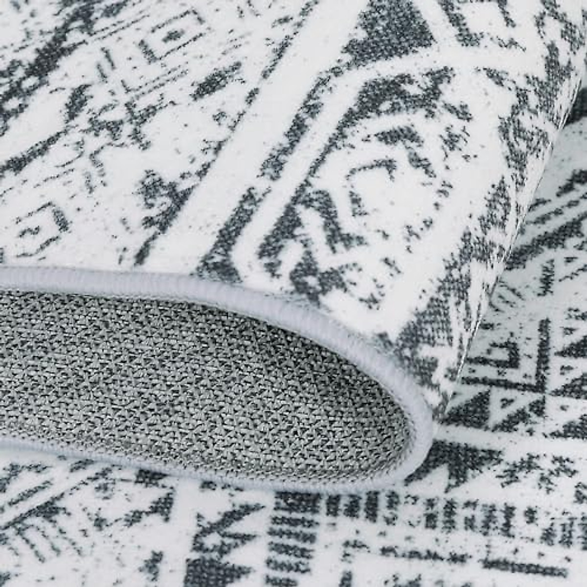 JOLENE.K Modern Area Rug 2x6 Boho Rug Hallway Rug Washable Rugs Runner Gepmetric Carpet Non-Slip Kitchen Runner Rug Distressed Rubber Backing Runners Carpet for Entryway Bedroom Laundry Room