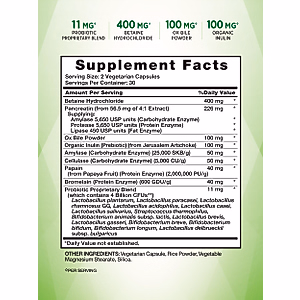 Nature's Truth Probiotics with Enzymes | 60 Capsules | Stomach Friendly for Men and Women | Non-GMO and Gluten Free Digestive Health Supplement