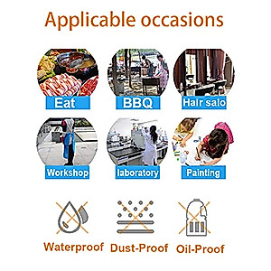 UniPleased Disposable Aprons (50 Count), Plastic apron for Painting Party, Cooking, Housework, Picnic etc.