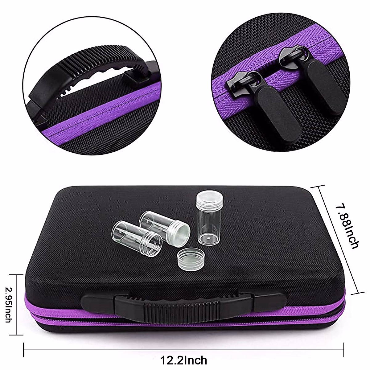 Diamond Painting Storage Containers,60 Slots Diamond Storage Box with Tools,Portable Bead Storage Container,Diamond Painting Accessories kit.