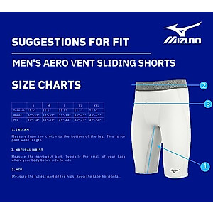 Mizuno Aero Vent Padded Sliding Short, Grey, Small