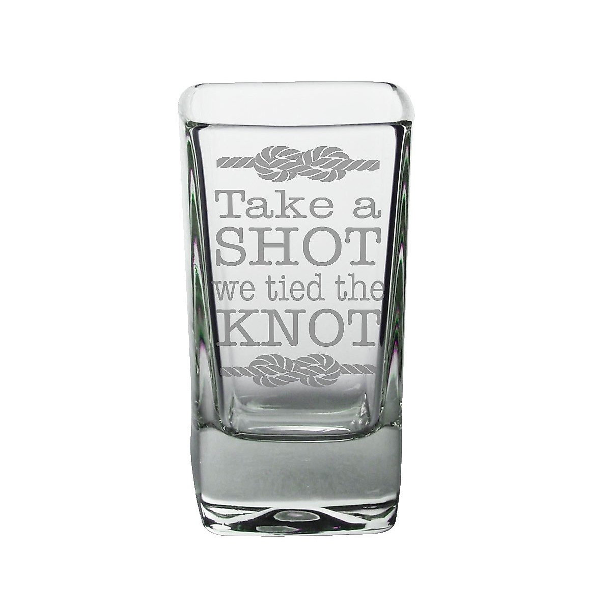 Take a Shot we Tied the Knot Engraved Personalized front back Wedding Party Reception Favors Just Married for Bride Groom Engraved Groomsmen Gift