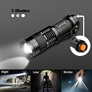 LETMY 4 Pack Camping Lantern + LETMY 2 Pack Mini Flashlights