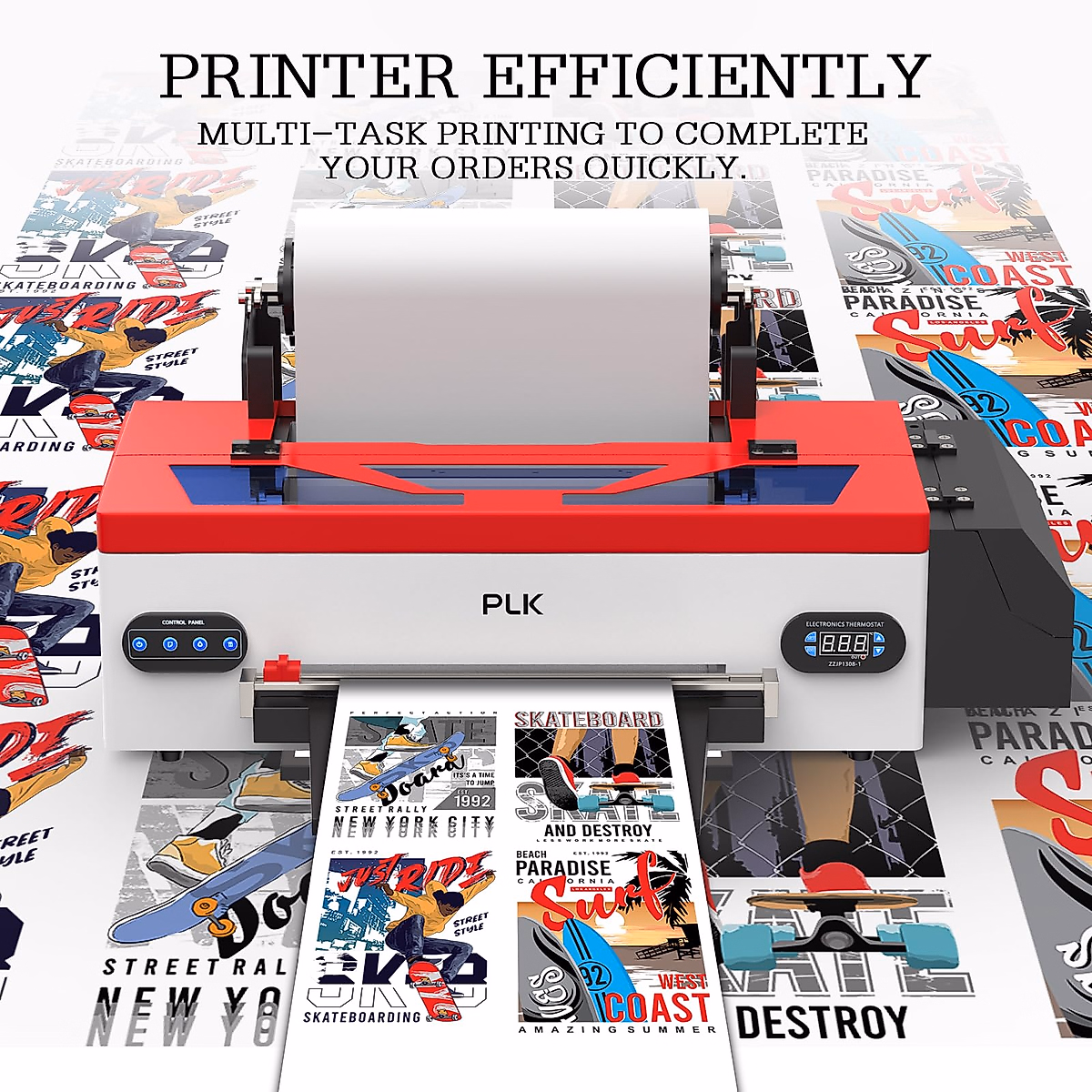 DTF L1800 Transfer Printer with Roll Feeder, Direct to Film Print Preheating A3 DTF Printer for DIY Print T-Shirts, Hoodie, Fabrics (A3 DTF Printer + Oven)