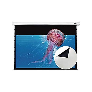 VIVIDSTORM-Deluxe Tensioned Screen,Electric Tab-tensioned Drop Down with White Cinema Screen,White Housing Ceiling and Wall,Compatible with Normal Projector,V6JLW120H