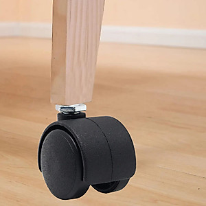 SWZHAI 1 Inch Casters Set of 4, Plastic Threaded Stem Caster Wheels Replacement Casters, M8 Stem Furniture Wheel Castor Wheels for Tables, Workbenches, Kitchen Shelf