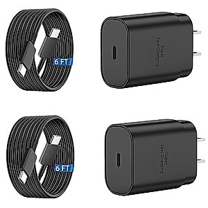 Super Fast Type C Charger 25W Android Samsung Charger 6FT USB C Charger Cable Fast Charging Block for Samsung Galaxy S23/S23 Ultra/S23+/S22/S22 Ultra/S22+/S21/S20/Note 20/Note 10/Z Fold/Flip 4/3