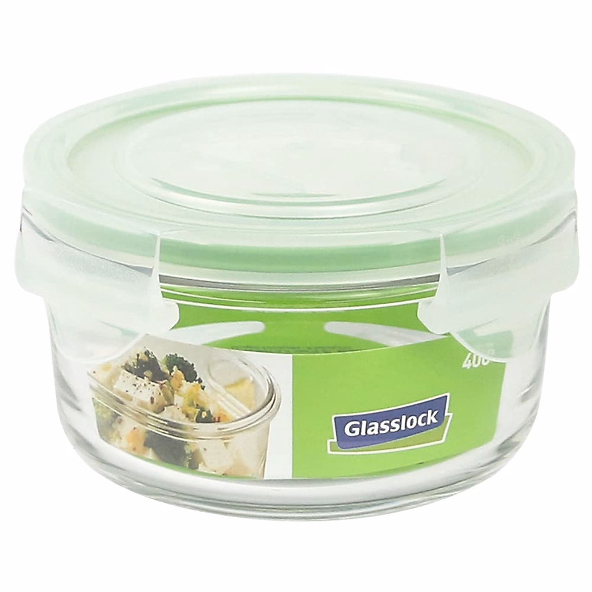 GLASS LOCK 405ml Round Food Container, 1 EA