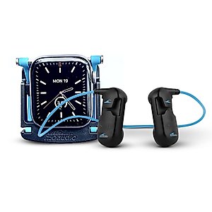 H2O Audio 2-in-1 Bundle - SONAR IPX8 Bluetooth Bone Conduction Headphones with Built-in MP3 Player and Underwater Bluetooth Clip Compatible with Apple Watch - Waterproof Headset for Underwater Sports