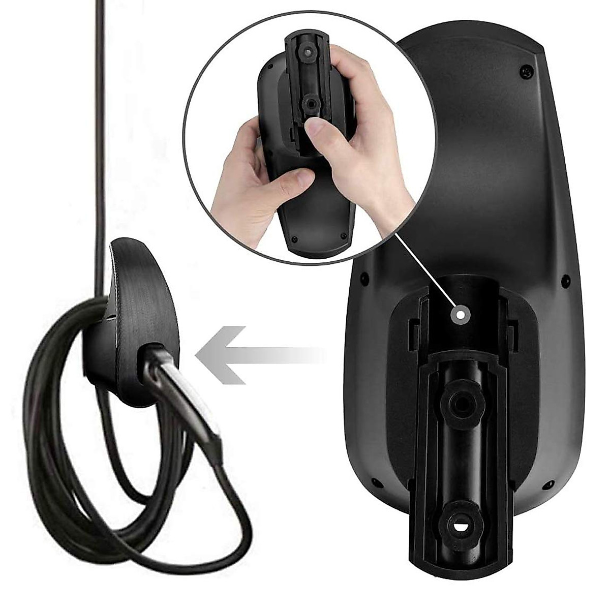 Charging Cable Organizer for Tesla,Wall Mount Connector Holder, Charger Cable Holder Adapter with Chassis Bracket,Compatible with Model 3/S/Y/X,Black