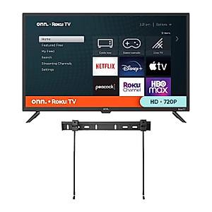 Onn 24-Inch Class HD 720p LED Smart TV 60Hz Refresh Rate Compatible with Alexa & Google Assistant + Free Wall Mount (100012590) (Renewed)