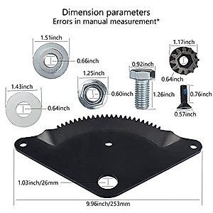 AMTHKNO 532194732 194732 Sector Plate/Steering Gear Rebuild Kit Compatible with Craftsman, AYP, Poulan Mower and Garden Tractor Replace Models 587738906 532194747