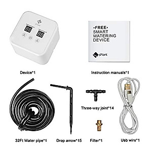 [Upgraded Pump] sPlant Big Power Automatic Drip Irrigation Kit for 15 Potted Plants, Indoor Plants Self Watering System with 30 Day Interval Programmable Timer, Watering on Working Days