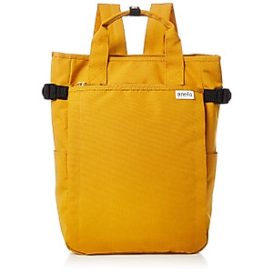 anello GRANDE(アネロ グランデ) Women 10 Pockets 2-Way Tote Backpack, Mustard