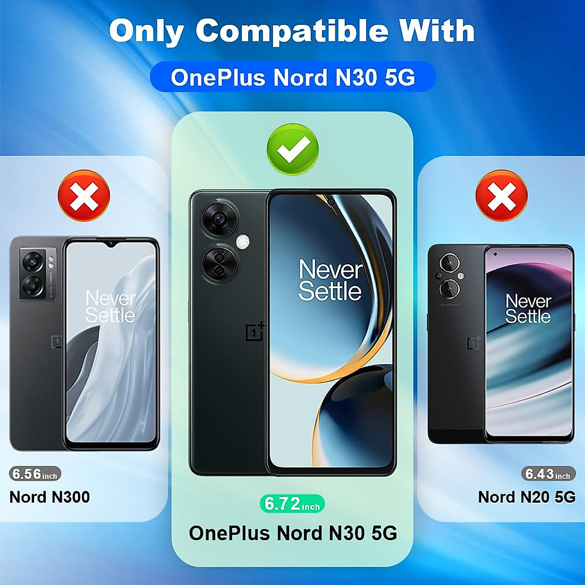 RONFUS 2+2 Pack Tempered Glass Screen Protector for OnePlus Nord N30 5G with Camera Lens Protector,Ultra HD, 9H Hardness