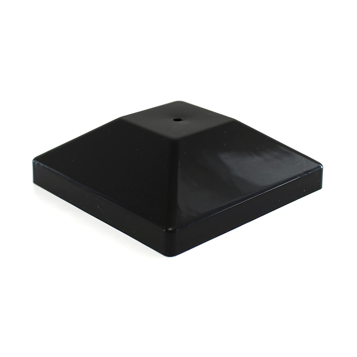 Nominal 4x4 Plastic Fence Post Caps with Nail Hole (3-5/8"x 3-5/8") (12, Black)