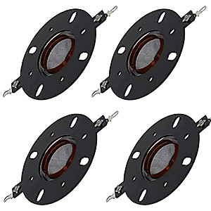 Heyiarbeit 25.5mm Tweeter Voice Coil Audio Speaker Resin Membrane Drive Head Accessory for Audio Replacement Black Tone 2pcs