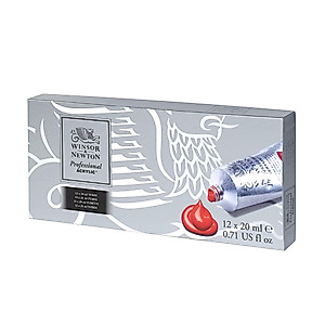 Winsor & Newton Artists' Acrylic Color 12-Tube Set, 20ml