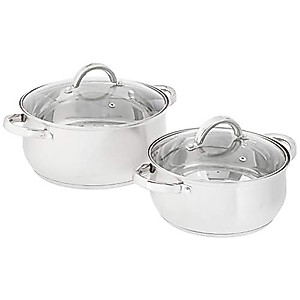 Heim Concept Stainless Steel 12-Piece Cookware Set, Silver