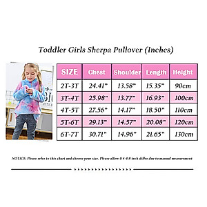 Nirovien Toddler Girls Tie Dye Fleece Jacket 1/4 Zip Sherpa Pullover Sweatshirts Outerwear Coats 2-7Y(Blue Purple,3T)
