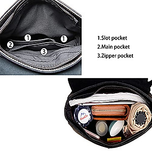 HESHE Women’s Leather Backpack Casual Style Flap Backpacks Daypack for Ladies (Coffee)